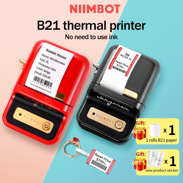 Niimbot 2 Rolls B1/B21/B21Pro/B3S/B31 White Label Sticker Waterproof ...