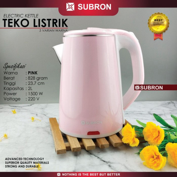 SUBRON Teko Termos Listrik Pemanas Air Thermos Kettle Electric 2 Liter ...