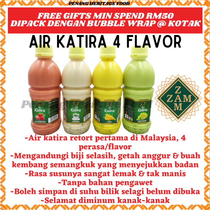 Air katira Zamzam , Air susu katira , Jus strawberi katira , Jus jagung ...