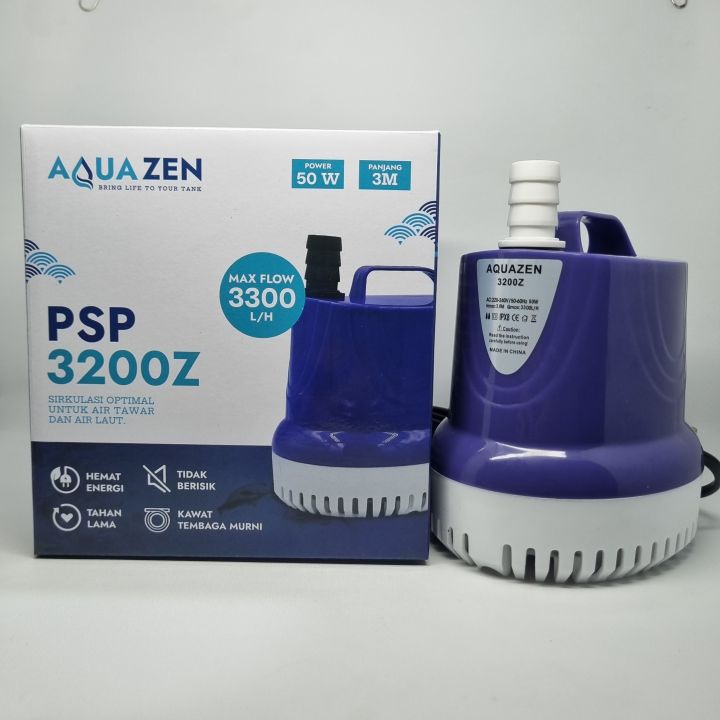 POMPA AQUAZEN PSP 3200 POMPA KOLAM IKAN ATAU AQUARIUM 3500 LITER PER ...
