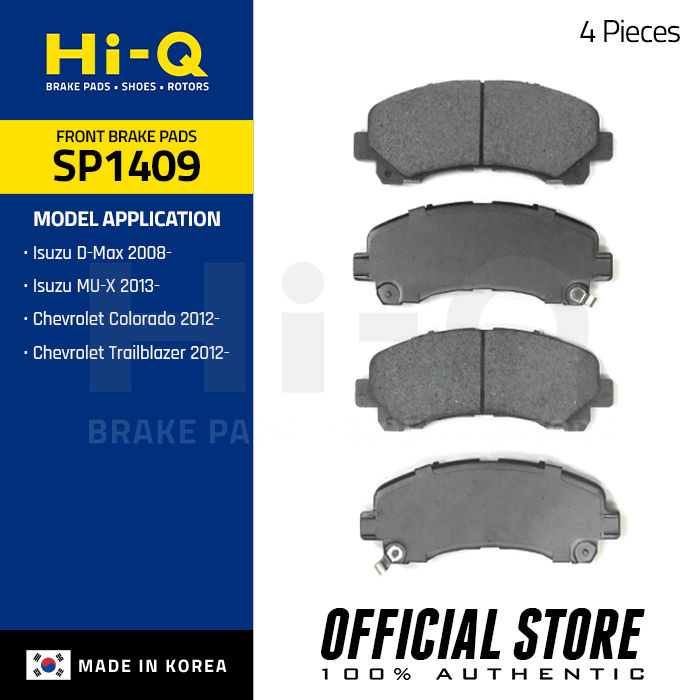 Hi-Q Front Brake Pads for Isuzu D-Max 2008-up, MU-X 2013-up, Chevrolet Colorado 2012-up ...