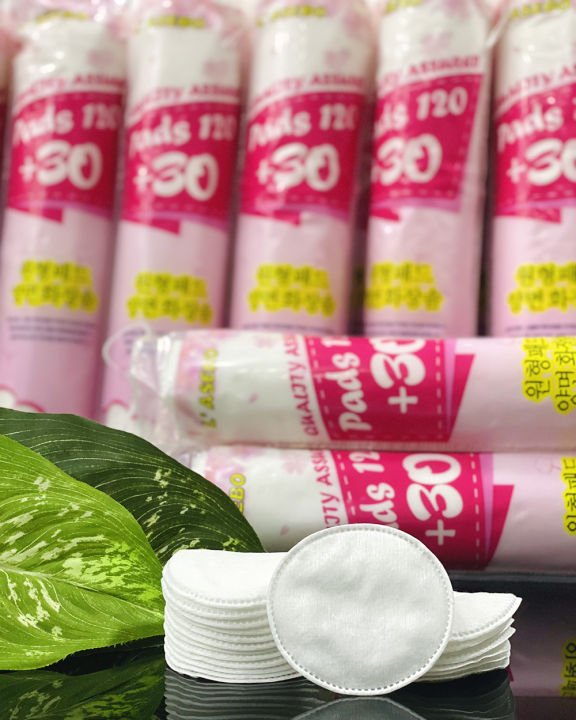bông tẩy trang l'asebo 150 miếng Hàn Quốc chính hãng 100% tự nhiên ...