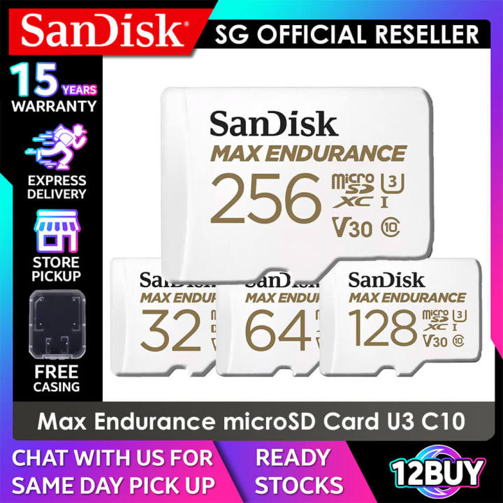SanDisk Max Endurance microSD Card Security Dash Car Camera CCTV Full ...