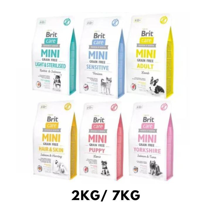 Brit Care Mini Grain Free 2KG/7KG [Assorted Types] For Dogs | Lazada