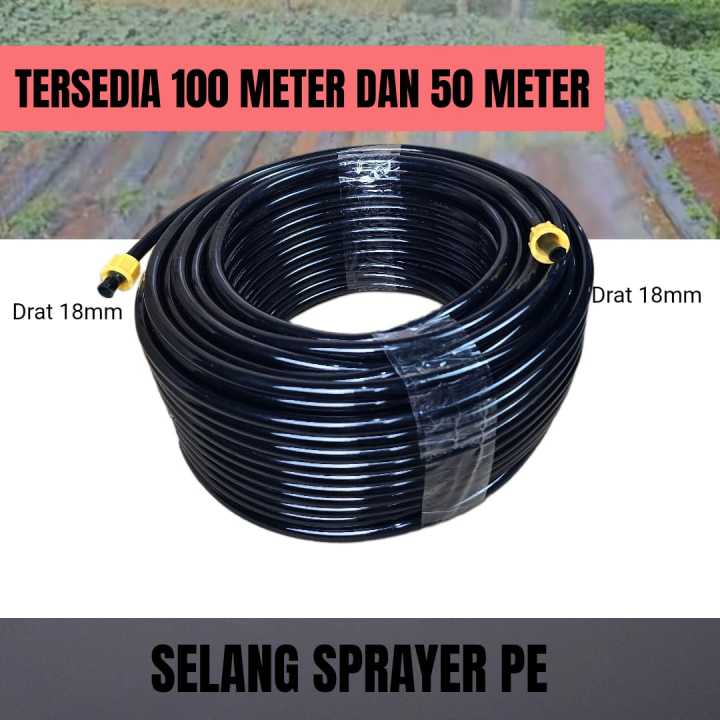 SELANG PE 11MM 1ROLL 50 METER ATAU 100 METER / HOUSE IRIGASI HIDROPONIK ...
