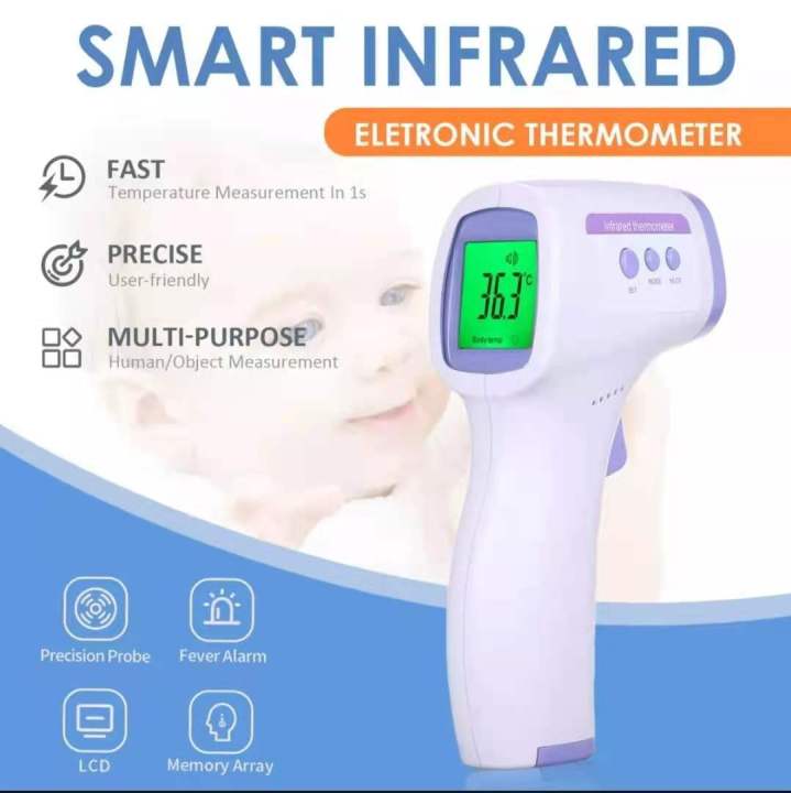 Multi - Purpose Smart Non-contact Infrared Thermometer Forehead Battery ...