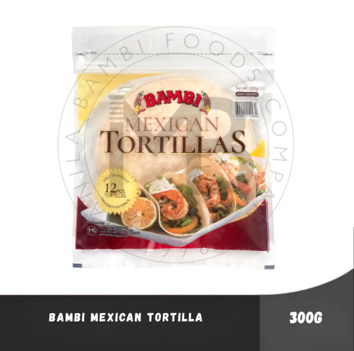 HALAL CERTIFIED!! Bambi Mexican Tortilla - 6" - 300 grams / 12 pcs per ...