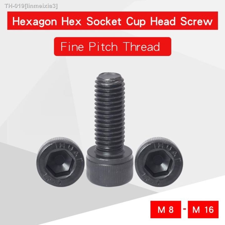 1 Piece Fine Thread Hex Hexagon Socket Head Cap Screws M8 M10 M12 M14 ...