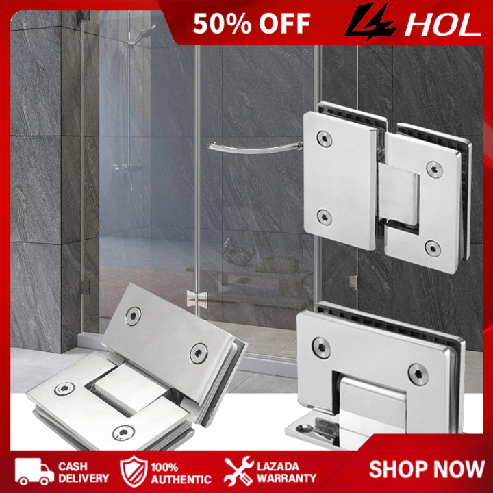 HOL (3 Days Delivery+COD)H5H SUS304 Bathroom Glass Hinges/Shower Glass ...