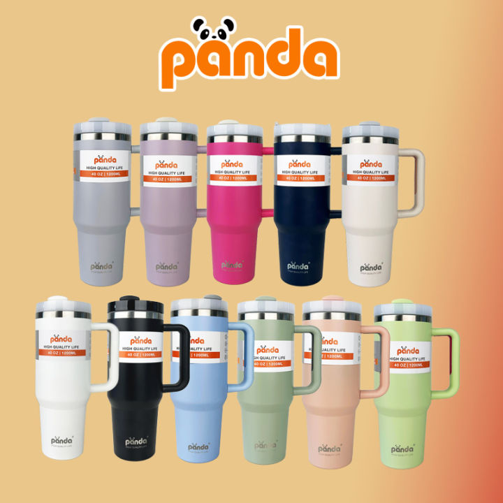 1200ML แก้วเก็บอุณหภูมิ PANDA ขวดน้ํา ขนาด 40OZ ของแท้ ขวดน้ําเก็บความเย็น แก้วเก็บความเย็น แก้ว ...