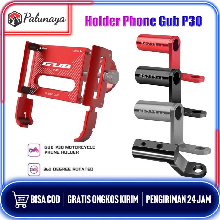 GUB P30 Holder Hp Dudukan Bracket Ponsel Handphone Sepeda Motor / Holder Phone Gub P30 / P30 ...
