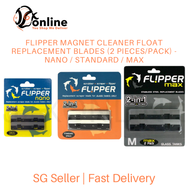 FLIPPER Magnet Cleaner Float Replacement Blades (2 Pieces/pack) - Nano ...