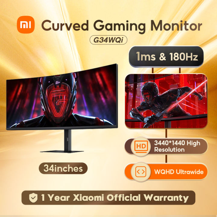 [Global Version]Xiaomi 34 Inch Curved Gaming Monitor G34WQi 180Hz ...