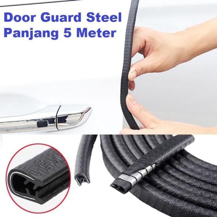 List Lis Karet Pintu Mobil Door Guard Besi Jepit U Car 5 Meter | Lazada ...