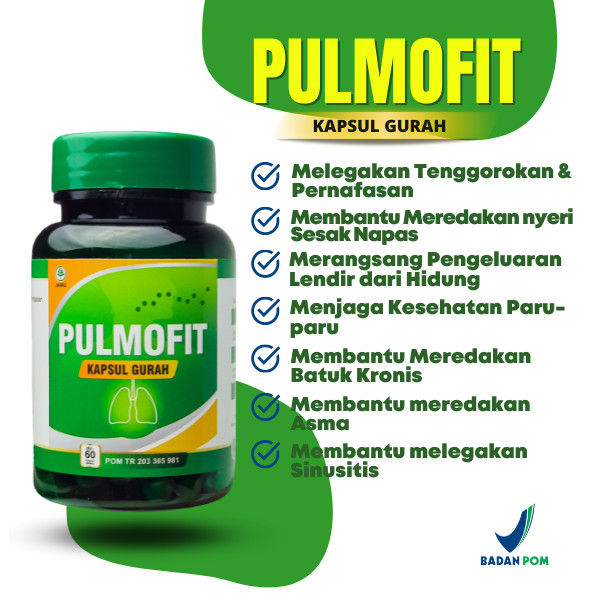 Kapsul Pulmofit Obat Batuk Pilek Herbal Sesak Nafas Melegakan ...