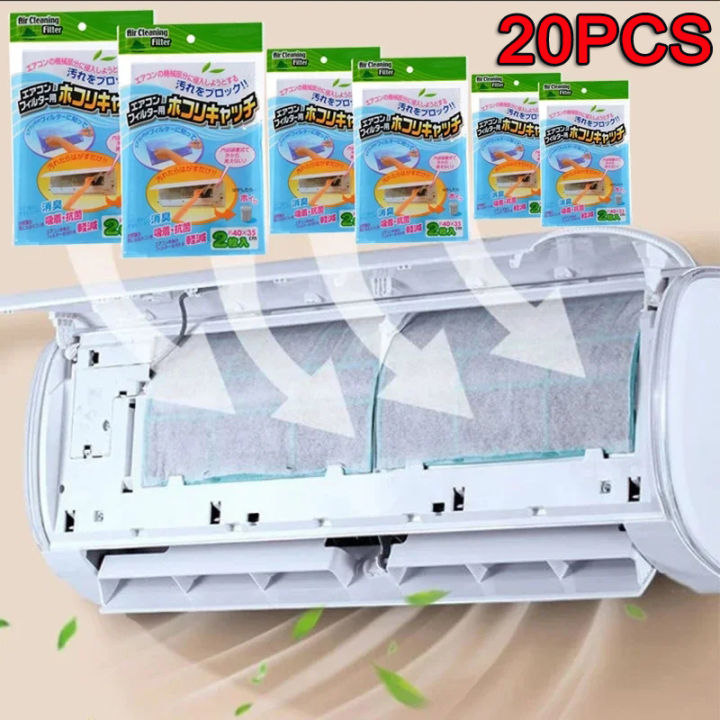 20PCS Air Conditioner Filter Papers Anti-Dust Air Condition Outlet ...