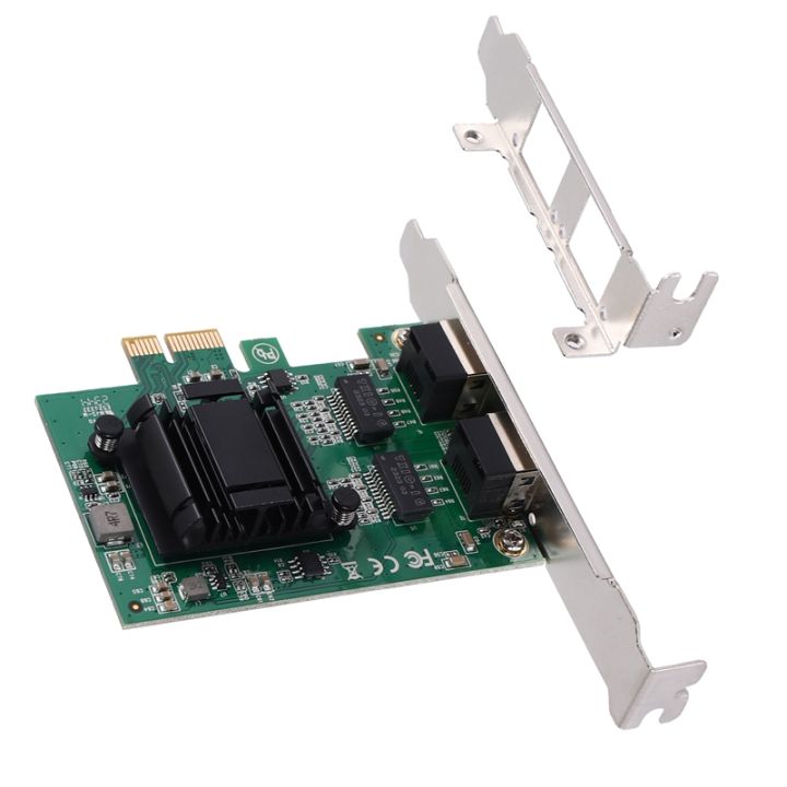 2-Port Gigabit PCIe Network Card 1000M Dual Ports PCI Express Ethernet ...