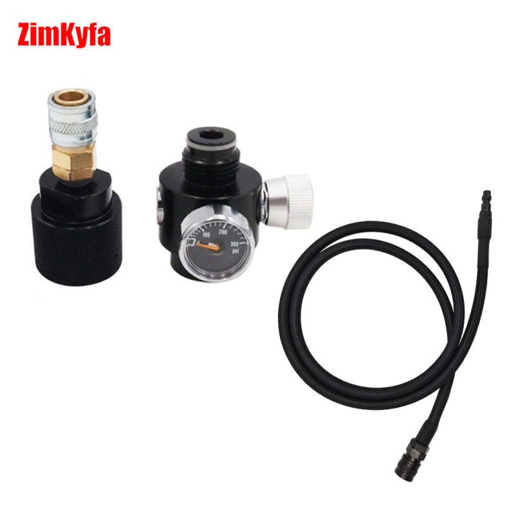 HPA CO2 Tank Regulator W/ Low Pressure SLP FLEX Remote Hose Line to ...