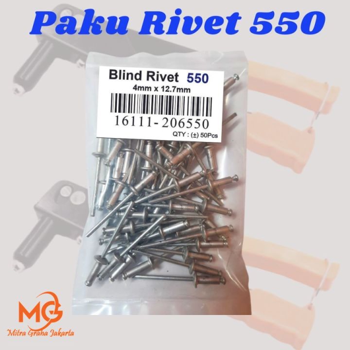 MG Paku Rivet 550 Blind Rivetti Paku Tembak Ripet Knalpot 4 mm x 12.7 ...