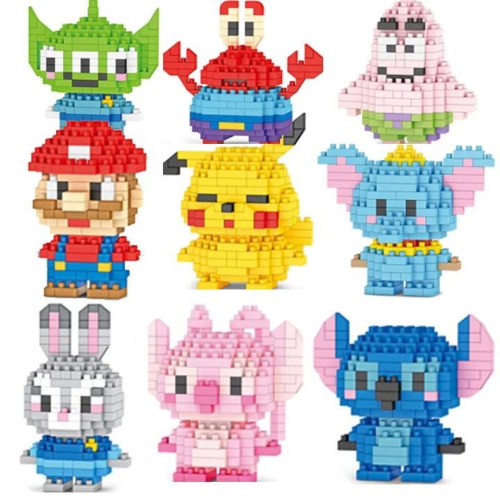 Mini Stitch Super Mario Bros Figures Disney Stitch Building Blacks ...