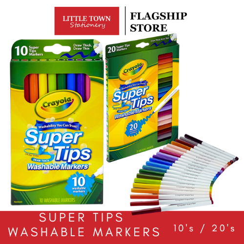 Crayola SuperTips Washable Markers 10 / 20 Colors | Lazada PH