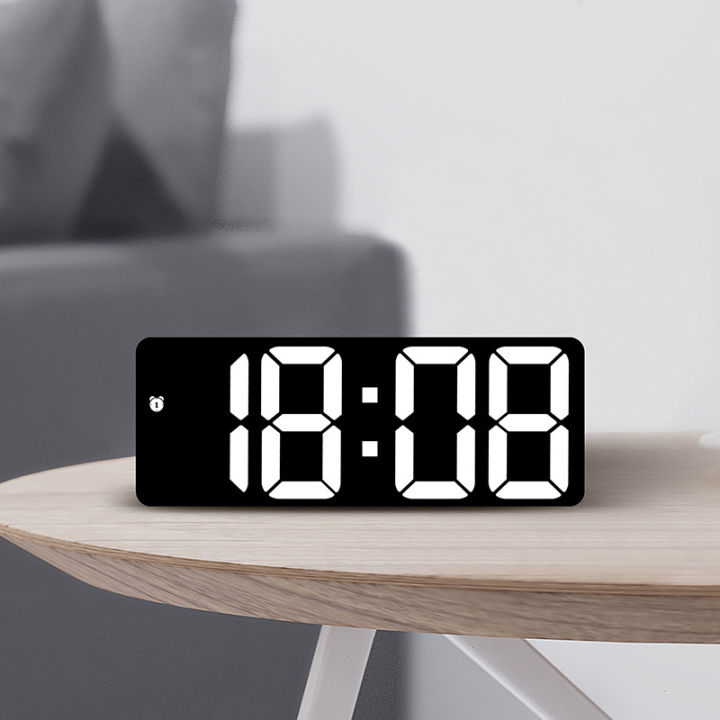 Acrylic Digital Alarm Clock Table Clock Night Mode 12/24H Electronic ...
