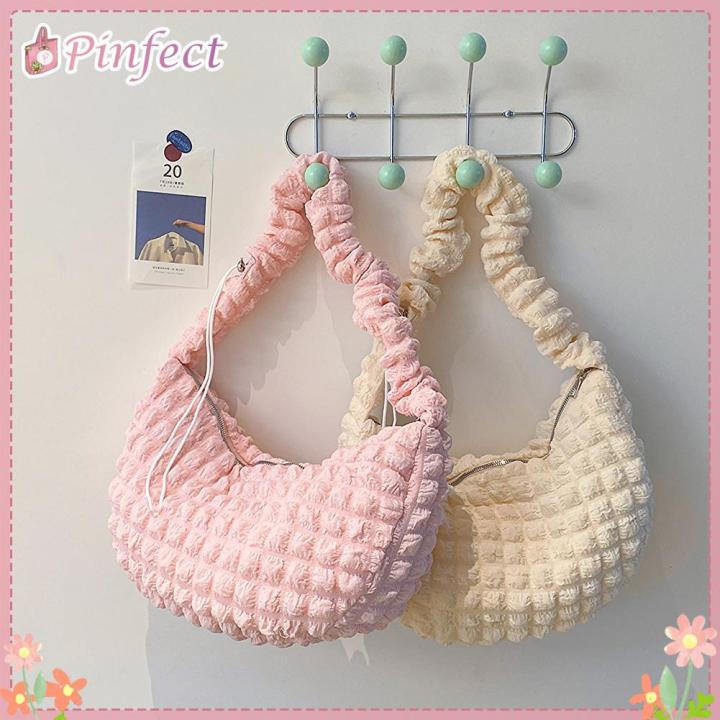 Pinfect Niche Design Bubble Waffle Bag Women Shoulder Bag Adjustable ...