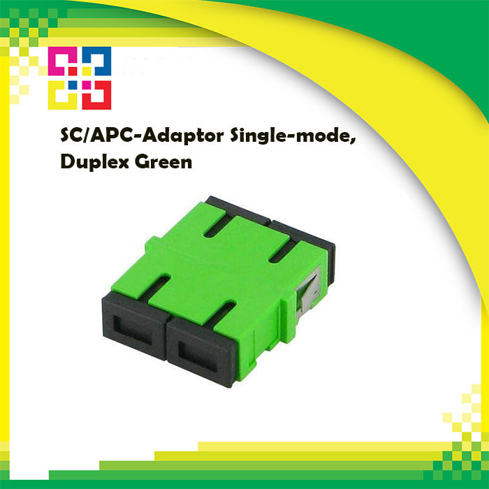 ข้อต่อกลางไฟเบอร์ออฟติก SC/APC-Adaptor Single-mode, Duplex Green ...