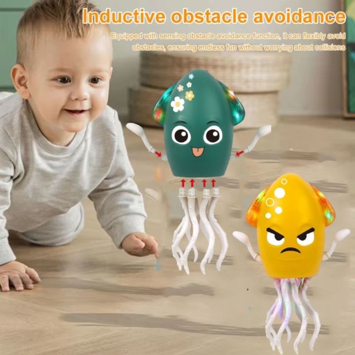 WSRYHDFE Plastic Dancing Octopus Toy Rechargeable Interactive Walking Dancing Octopus Ornament ...