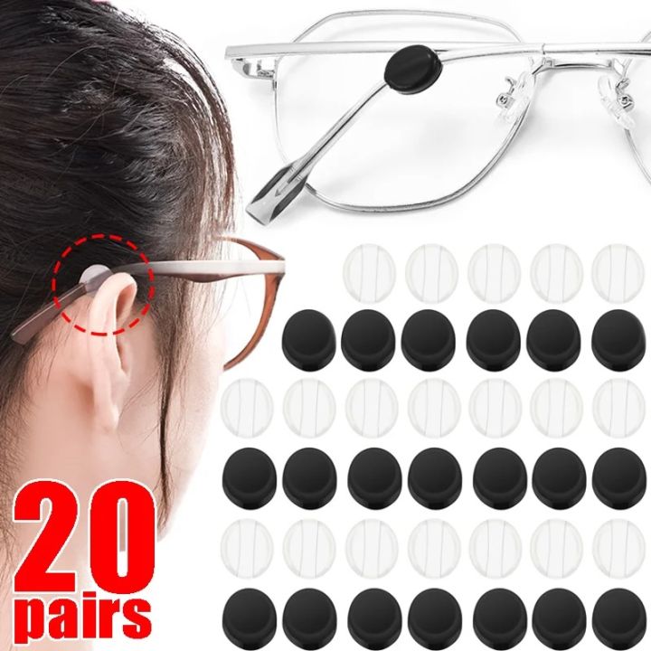 5/10/20pairs Mini Invisible Ear Hook Eyeglasses Silicone Glasses Anti ...