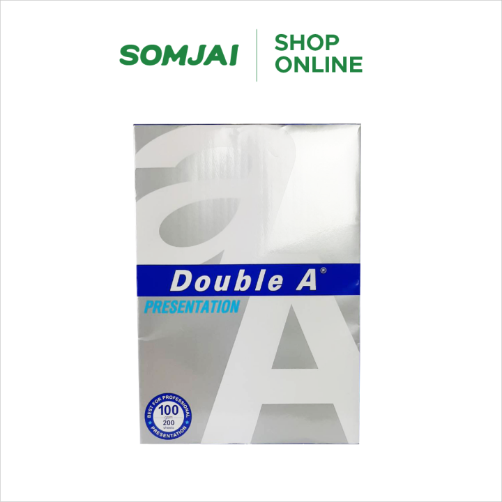 Double A กระดาษถ่ายเอกสาร Card paper A4 100 G. P200 : White | Lazada.co.th