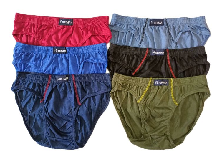 New Arrival GeorMan Underwear (Inside Garter) Men's Brief (6PCS) Plain ...