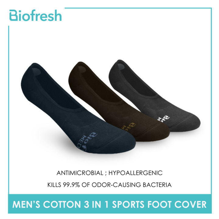Biofresh RMFSG01 Men's Antimicrobial Odor Free No Show Thick Sports ...
