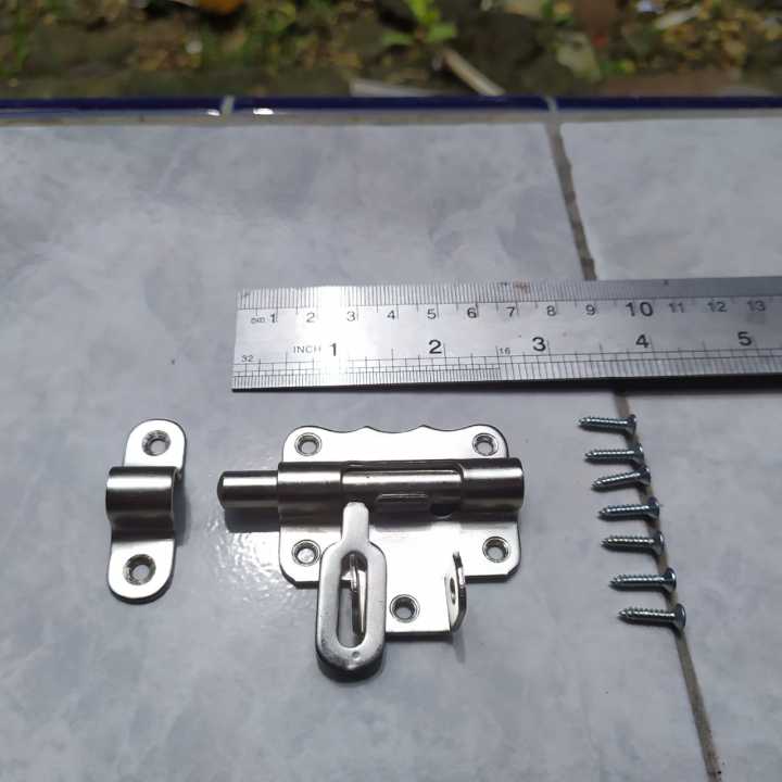 Grendel Overval Overpal Operval Operpal 2 inch tebal 1,5 mm baja Chorme ...