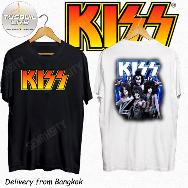 COD เสื้อยืดวงร็อค KISS คิส เสื้อวง Cotton ผ้าบาง ระบายอากาศได้ พิมพ์ ...