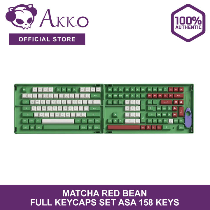 Akko Matcha Red Bean Full Keycaps Set ASA 158 Keys | Lazada PH