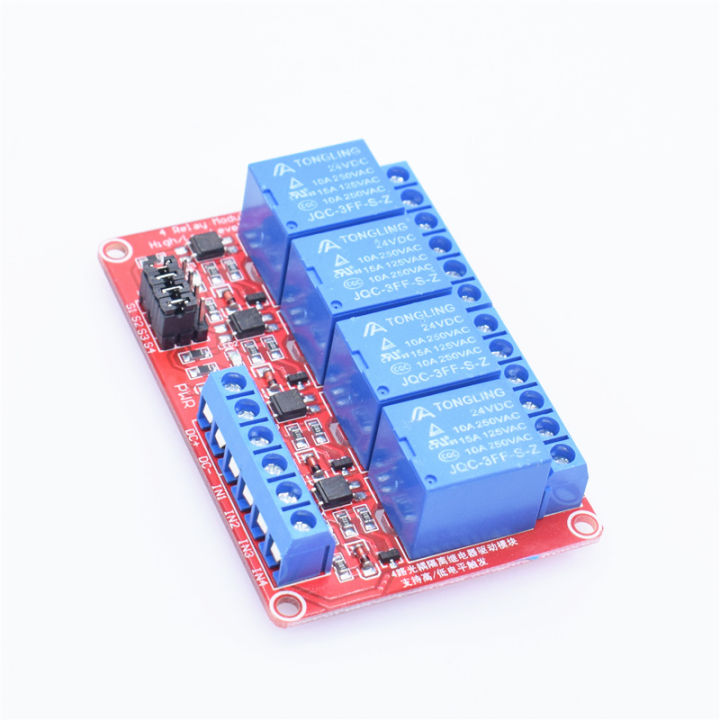 4 Channel Relay Module with Optocoupler Isolation Supports High and Low ...