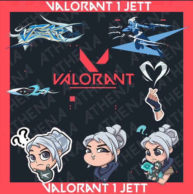Lucky Store By EEEA Set of 8 Sticker Valorant APPROXIMATE 2-3 INCHES ...