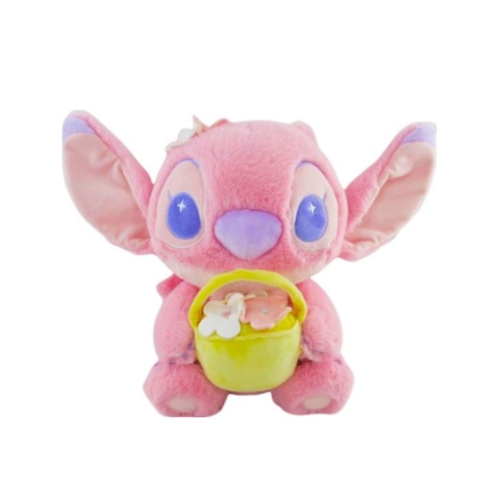 MINISO Planetary Pastel Collection 11in. Sitting Angel Holding Flower ...