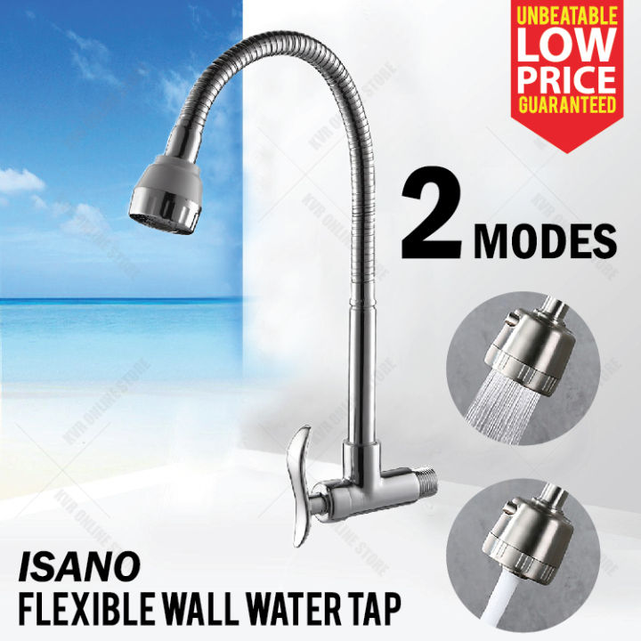 ISANO 1/2 ECO 8000FS Stainless Steel Flexible Wall Water Tap | Lazada