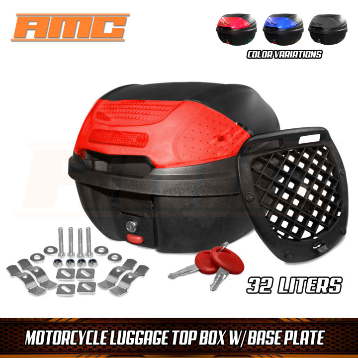 32L Motorcycle Top Box w/ base plate - AMC Motorcycle | Lazada PH