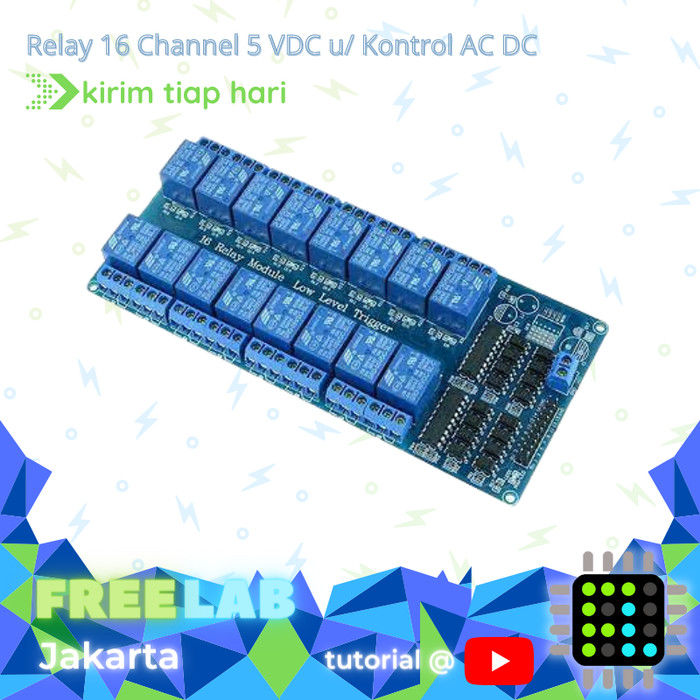 RELAY 16 CHANNEL 5 VDC UNTUK ARDUINO UNTUK KONTROL AC DC | Lazada Indonesia