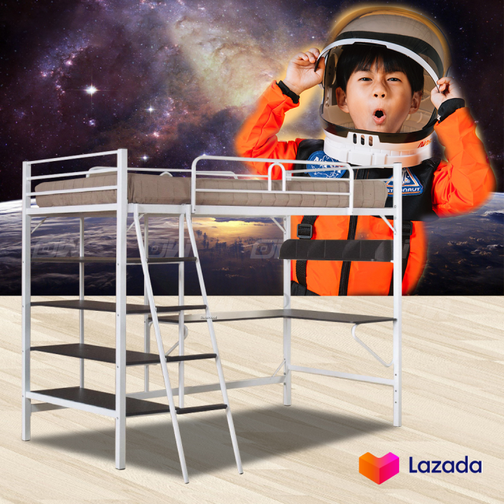 3V Aloha Loft Metal Bunk Bed / 2 IN 1 BED / Loft Bed / Single Metal Bed ...