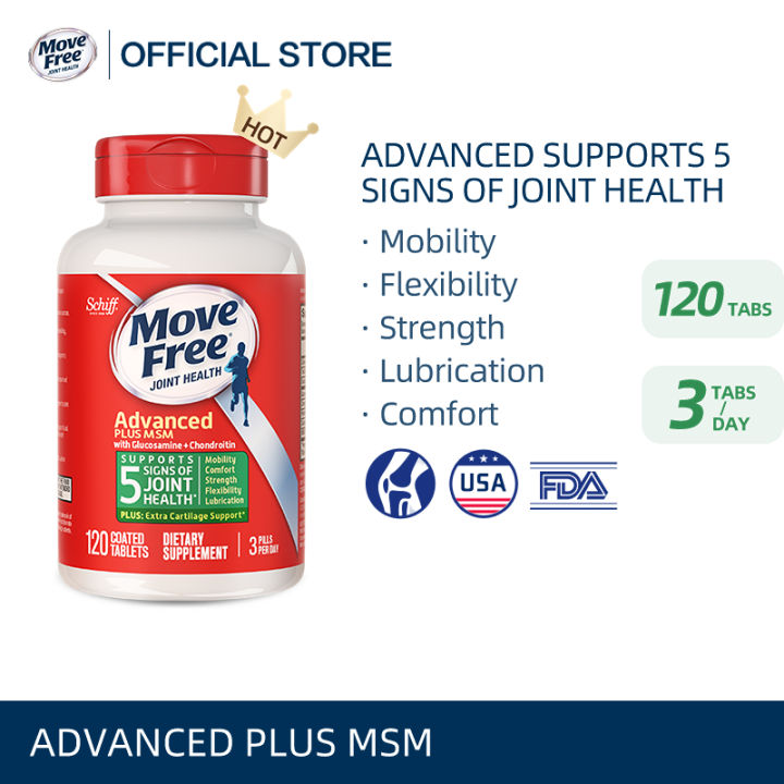 Move Free Advanced Glucosamine 1500mg, Chondroitin, MSM, 120CT (EXP: 09 ...