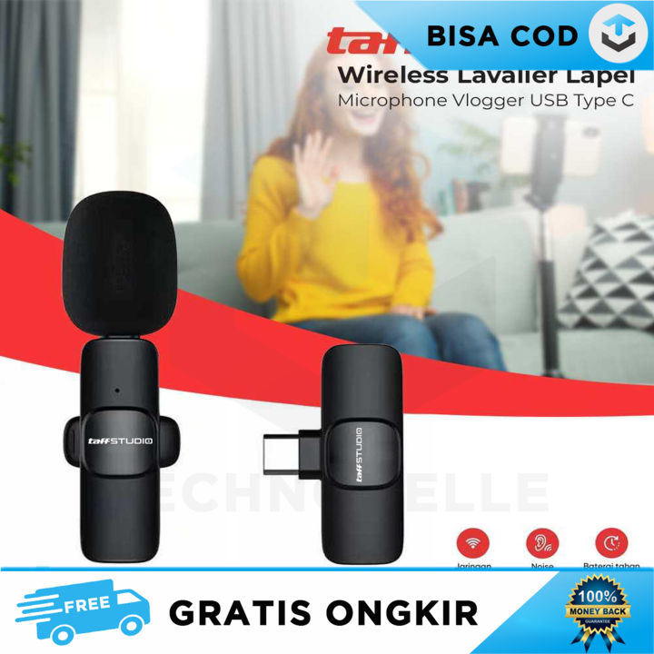 MICROPHONE WIRELESS MULTIFUNGSI DESIGN MODEL CLIP ON JEPIT BAJU PORT ...