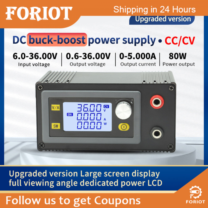Foriot DC DC Buck Boost Converter Variable Voltage Regulator 0.5-30V 4A ...
