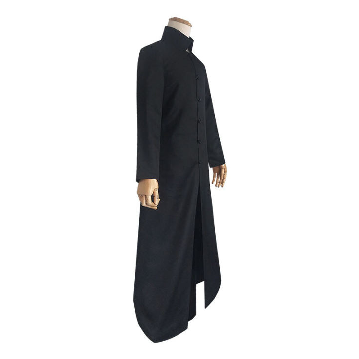 ♠Movie Matrix Neo Cos Costume Halloween Cosplay Costume Neo Trench Coat ...