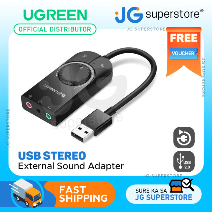 UGREEN USB External Stereo Sound Adapter Card with Built-In 3.5 Audio ...