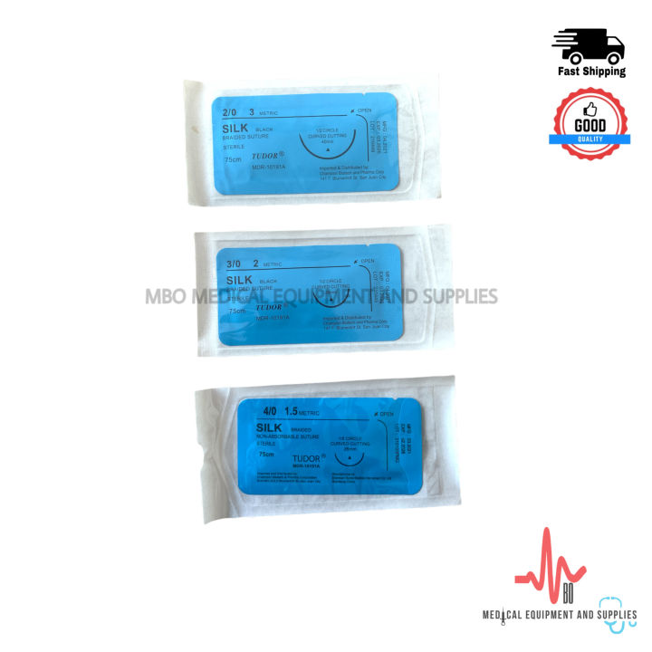 Tudor Suture Silk Cutting/Round - (0, 1, 2/0, 3/0, 4/0) PER PIECE ...