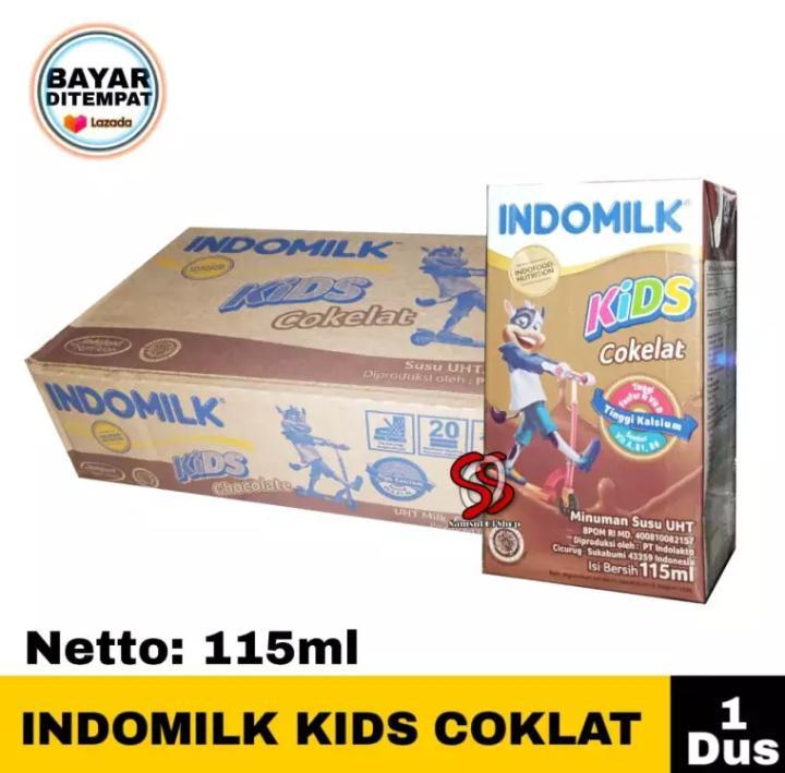 1 (satu dus) Indomilk Kids Susu UHT 115 ml Rasa Coklat Isi 40 Pcs susu kotak indomilk mini 1 dus ...